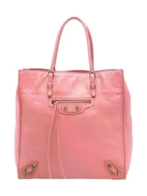 Balenciaga 2013 Leather Papier A5 Tote - Pink