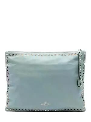 Valentino Garavani 2000-2017 Large Rockstud Clutch - Blue
