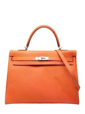 Hermès 2014 Togo Kelly Ii Retourne 35 Satchel - Orange
