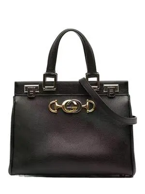 Gucci Zumi Top Handle Bag Satchel - Black