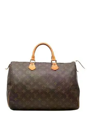 LOUIS VUITTON 1994 Monogram Speedy 35 Boston Bag - Brown