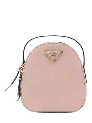 Prada Saffiano Lux Mini Odette Backpack - Brown