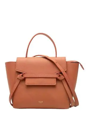 Celine 2020 Nano Grained Calfskin Belt Bag - Orange