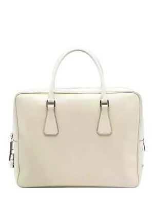 Prada Saffiano Business Bag - White