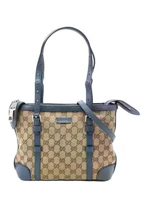 Gucci Gg Canvas Satchel - Brown