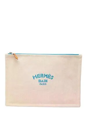 Hermès 2020-2026 Bain Flat Yachting Gm Pouch - Blue