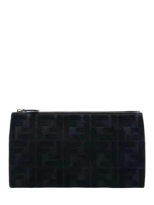 Fendi 2010-2026 Zucca Canvas Clutch Bag - Black