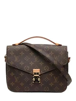 LOUIS VUITTON 2020 Monogram Pochette Metis Satchel Brown