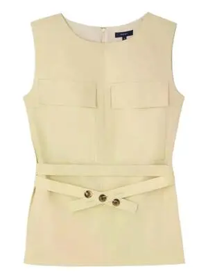 Soeur Isra Belted Top - Neutrals