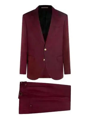 Brunello Cucinelli Single-breasted Suit - Red