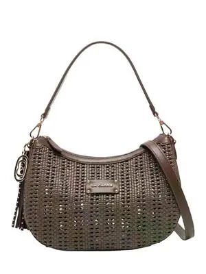 LA CARRIE Woven Cross Body Bag - Brown