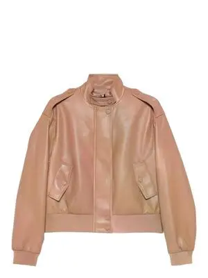 TWINSET Buttoned Bomber Jacket - Neutrals