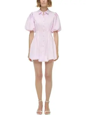 SIMKHAI Cleo Puff-Sleeve Mini Dress