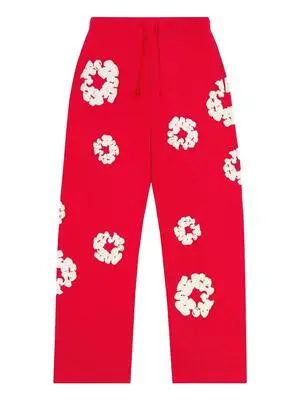 DENIM TEARS Wreath-print Track Pants - Red