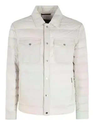 MOORER Buttoned Quilted Jacket - Neutrals