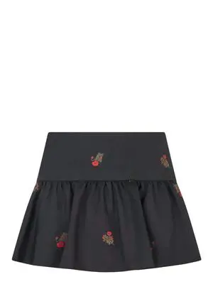Valentino Garavani Floral-embroidered Shorts - Black