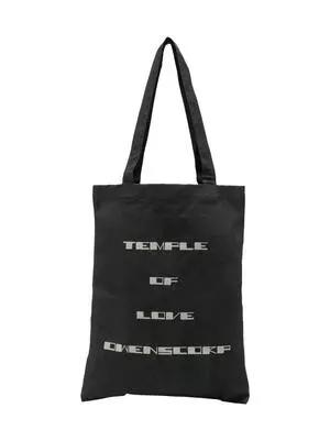 Rick Owens Graphic Print Shoulder Bag - Black