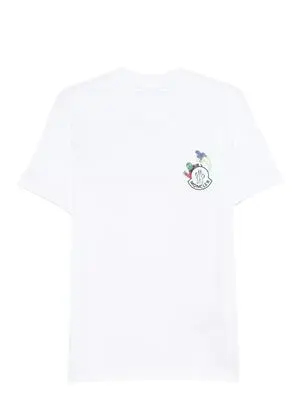 Moncler Cartoon Logo Graphic T-shirt - White