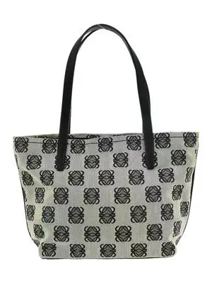 Loewe 2009 Patterned Canvas Tote Handbag - Neutrals