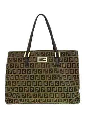 Fendi 2005 Zucchino Canvas Tote Handbag - Neutrals