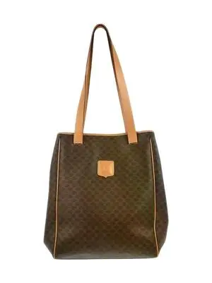 Celine 1990s Macadam Tote Handbag - Brown