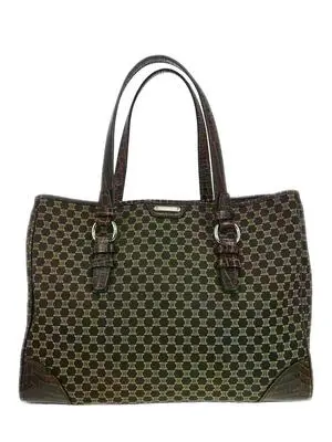 Celine 1990s Macadam Tote Bag - Brown