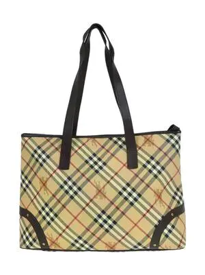 BURBERRY 1990s Check Pattern Shoulder Tote