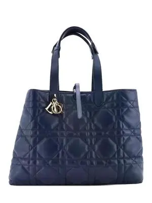 DIOR Christian Dior Toujours Macrocannage Quilt Calfskin Large Tote Bag
