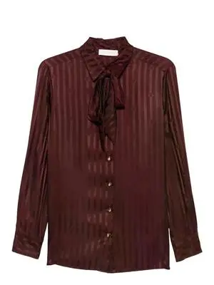 Zimmermann Striped Tie-detail Shirt - Red