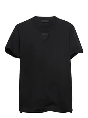 Prada Shapeable Cotton T-shirt - Black