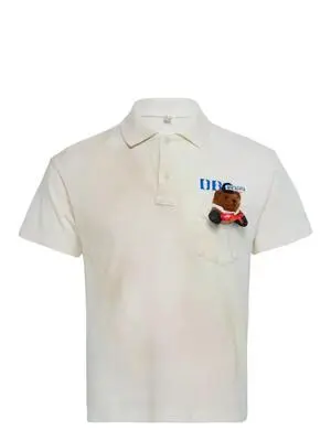 DOUBLET Bear-appliqué Polo Shirt - White