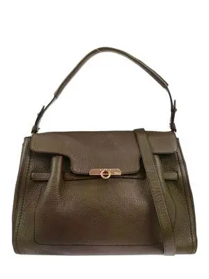 FERRAGAMO 1990s 2way Leather Shoulder Handbag - Brown