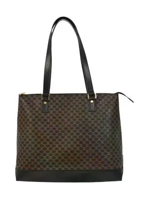 Celine 1990s Macadam Tote Handbag - Black