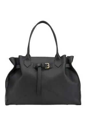 BALLANTYNE Buckle Leather Tote - Black
