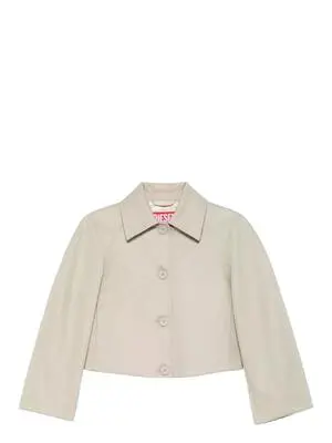 DIESEL Button Cropped Jacket - Neutrals