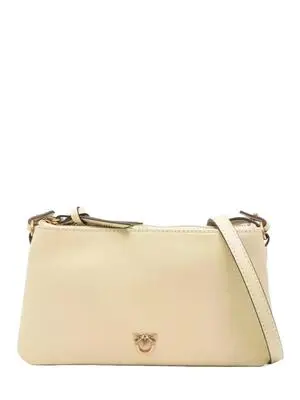 Pinko Mini Double Logo-plaque Shoulder Bag - Yellow