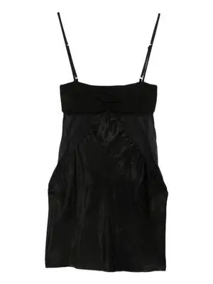 Rick Owens Ruched Strap Top - Black