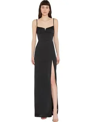 Amanda Uprichard Lyra Maxi Dress Black