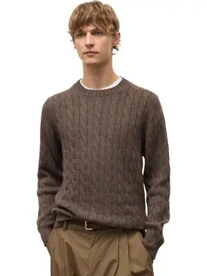 Johnstons Of Elgin Calder Cable Cashmere Jumper - Grey