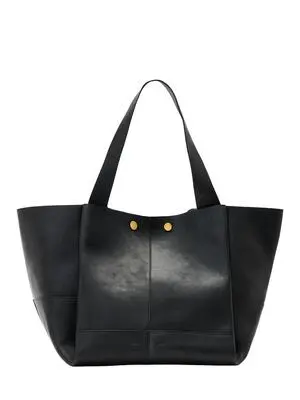 ALLSAINTS Rosalie Large Leather Tote Bag - Black