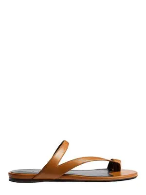 Khaite Aimee Flat Sandal - Cuoio