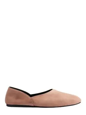 Khaite Jane Suede Flats - Dusty Pink
