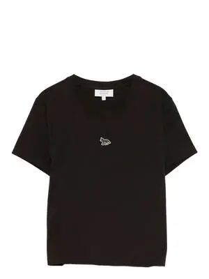 Maison Kitsuné Logo-patch T-shirt - Brown