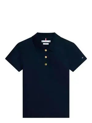 Tommy Hilfiger Button-up Polo Top - Blue