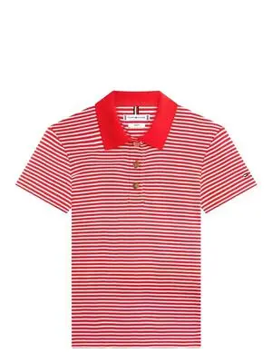 Tommy Hilfiger Striped Polo Shirt - Red
