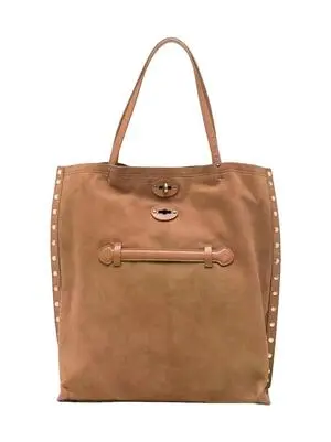 ZANELLATO A'spasso Studded Tote Bag - Brown