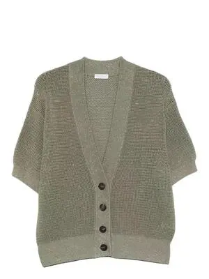 Brunello Cucinelli Button V-neck Cardigan - Green
