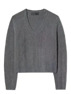 NILI LOTAN Vicki V-neck Sweater - Grey