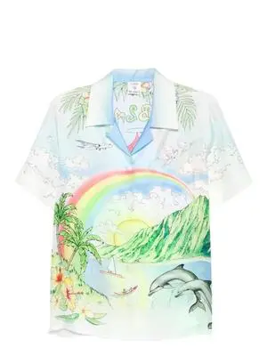Casablanca Aloha Graphic Shirt - Blue