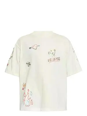 Dsquared2 Crew-neck Embroidered T-shirt - White